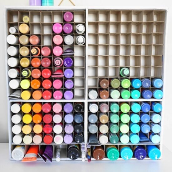 DIY Paint Storage With FREE SVG Template
